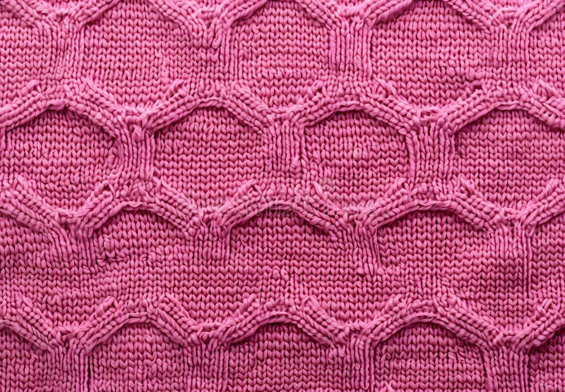 Pink Knitted Fabric Honeycomb Pattern Texture Stock Illustration ...
