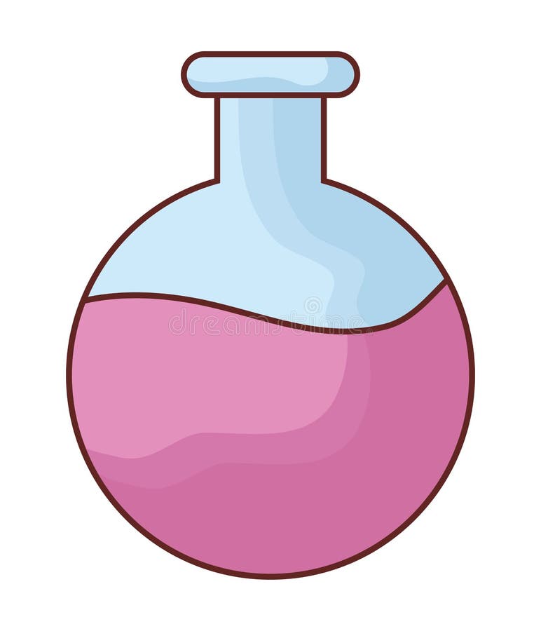 Pink lab bottle stock vector. Illustration of chemistry - 239976461