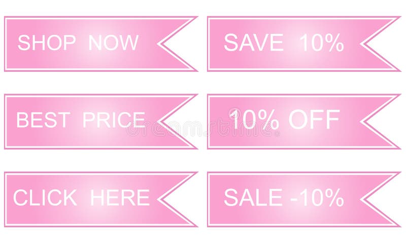 Pink labels, best price, stock illustration. Illustration of product ...