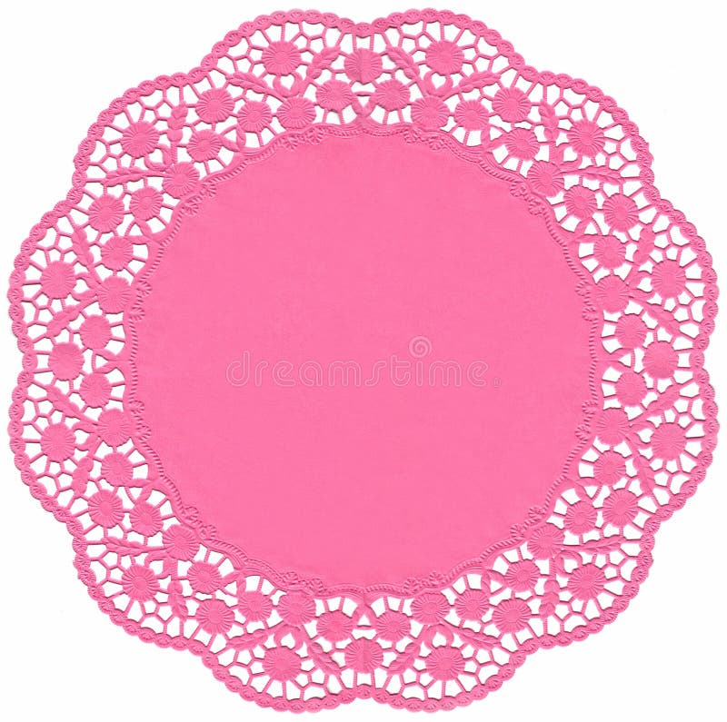 Pink Lace dolly stock illustration. Illustration of filigree - 20278747