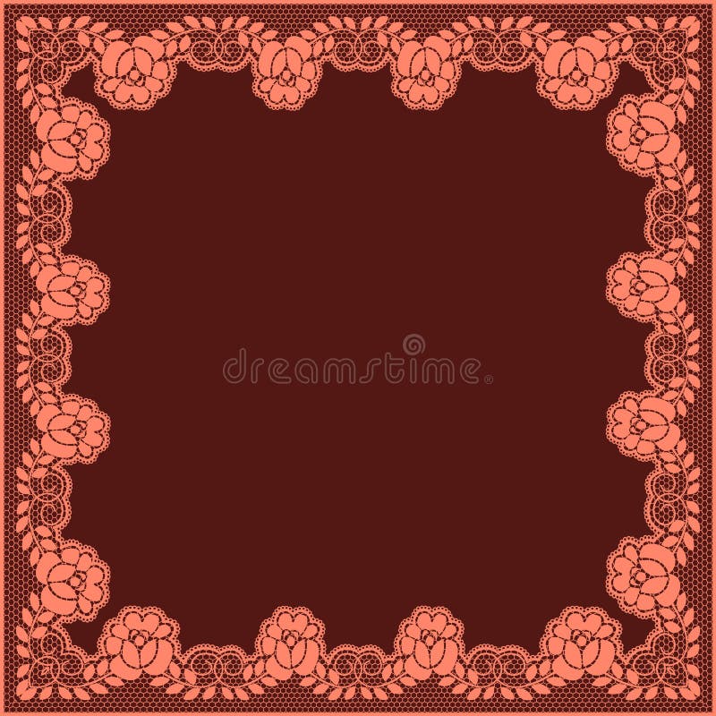 Pink lace frame stock vector. Illustration of frame - 143615889