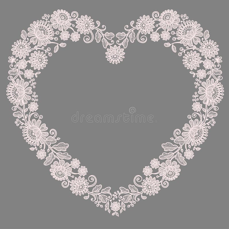 Lace Heart stock vector. Illustration of sweetheart, applique - 10679599