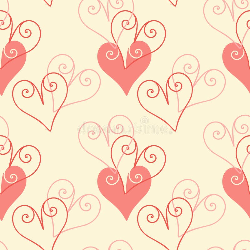 Romantic Cute Pink Heart Border Pattern Stock Illustrations – 7,418 Romantic Cute Pink Heart ...
