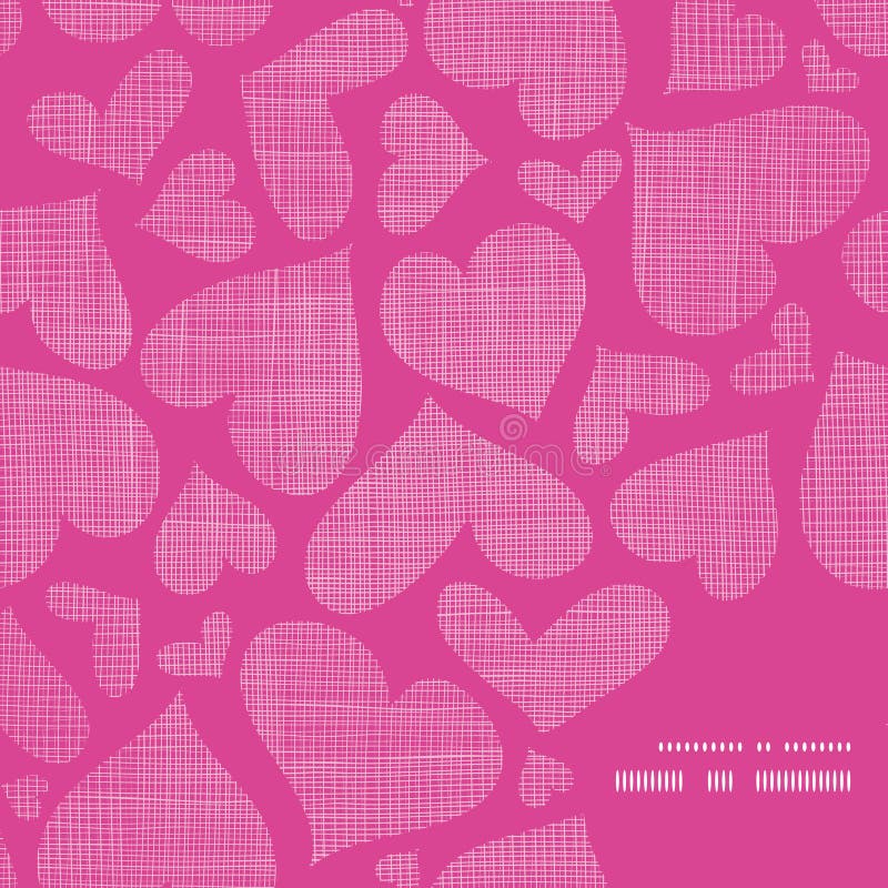 Pink Lace Hearts Textile Texture Frame Corner Stock Vector ...