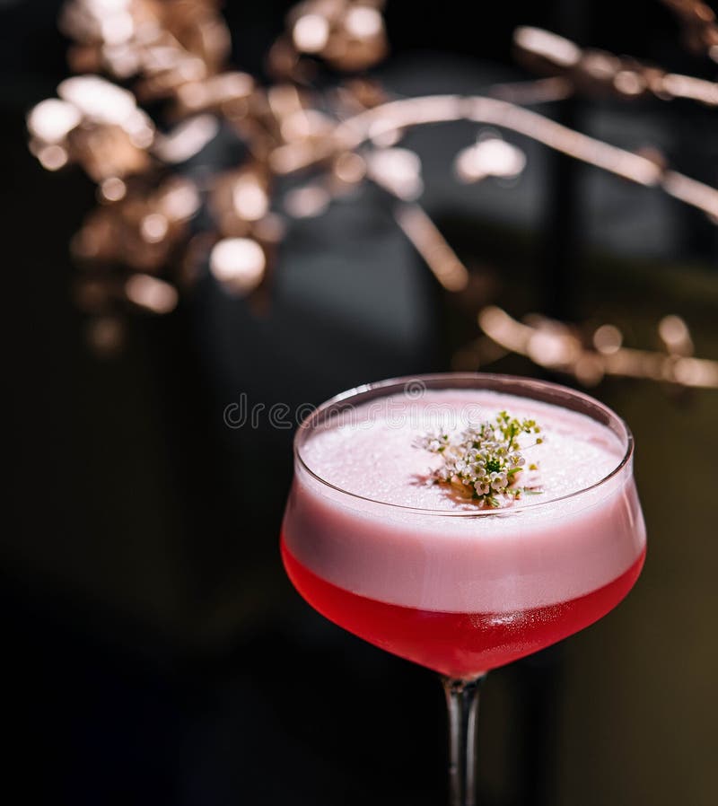 Pink Lady Alcoholic Cocktail Stock Image - Image of shaker, cocktail ...