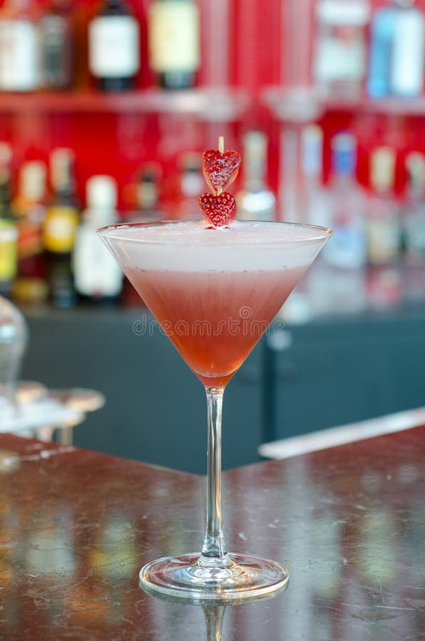 Pink Lady Cocktail stock image. Image of martini, lady - 58439523