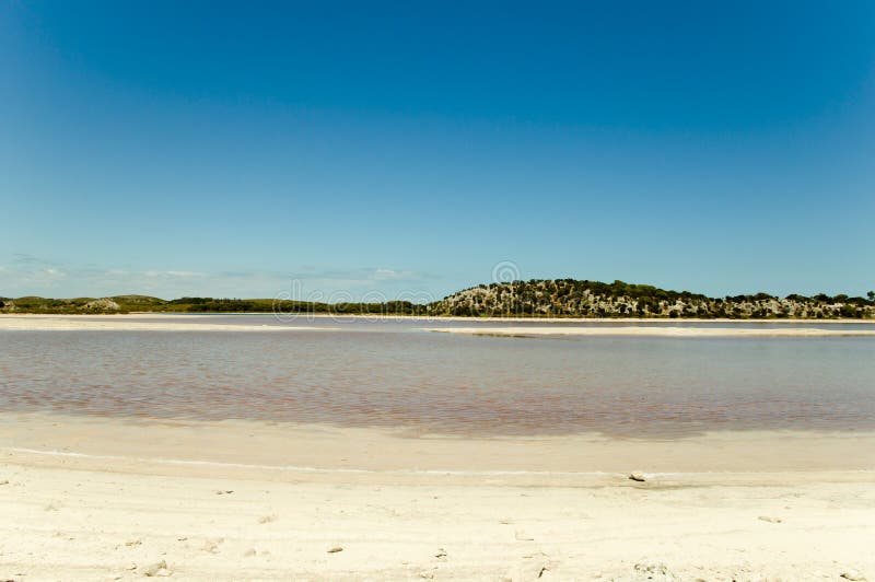 Pink Lake - Rottnest Island Stock Image - Image of travel, outdoor ...