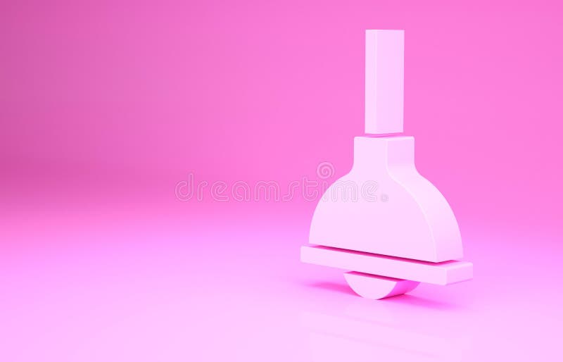 Pink Lamp Hanging Icon Isolated on Pink Background. Ceiling Lamp Light ...