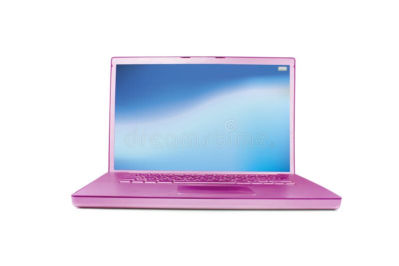 Pink laptop stock photo. Image of pink, modern, smart - 13014644