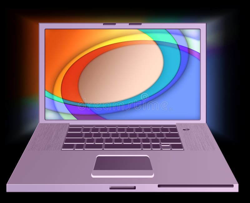 Pink Laptop Computer stock illustration. Illustration of memory - 4852683
