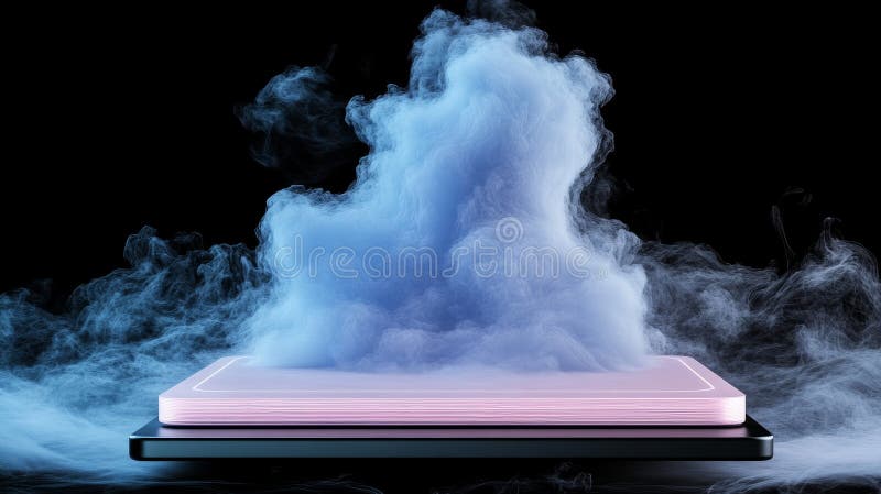 Pink Laptop Emitting Smoke, a Visual Depiction of Hardware Malfunction ...