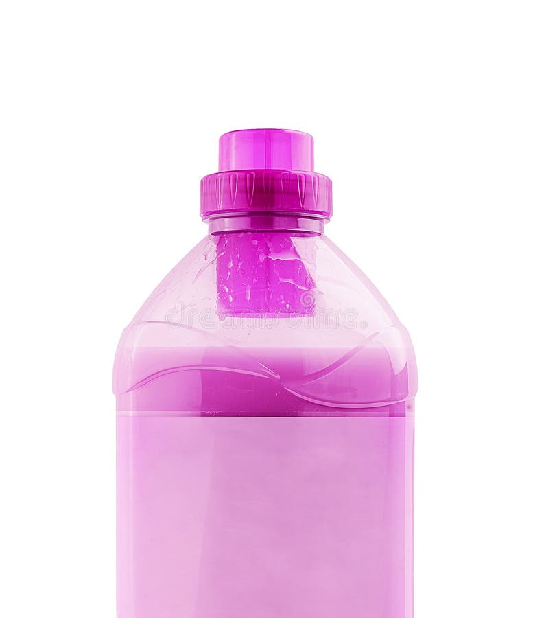 Pink Laundry Softener in Plastic Bottle Stock Image - Image of towel ...