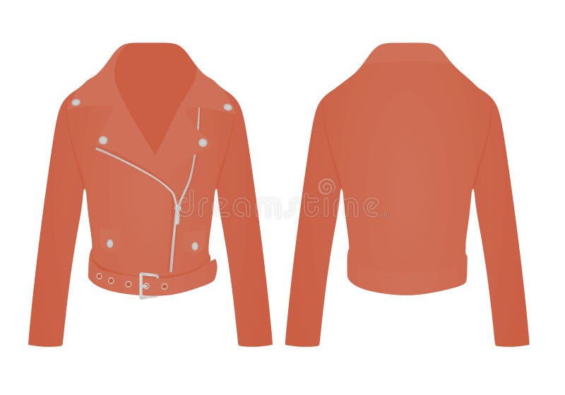 Pink leather jacket stock vector. Illustration of drawing - 243279820