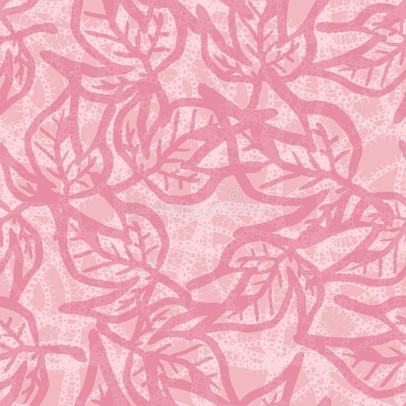 A Pink Leaves Texture Seamless Vector Pattern Stock Vector ...