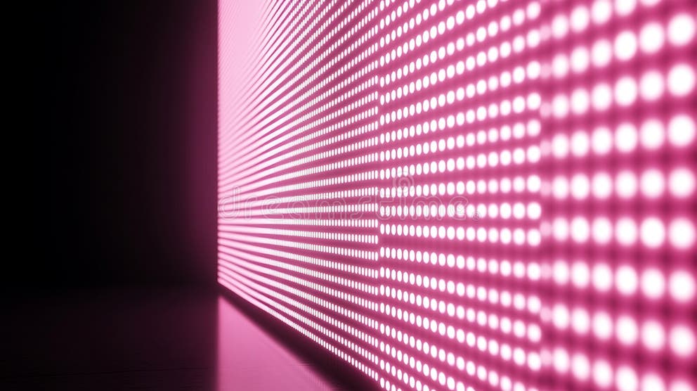 Pink LED Light Wall Abstract Background Design Stock Image - Image of ...