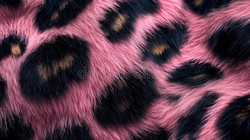 Pink Leopard Print Fur Texture Background Stock Illustration ...