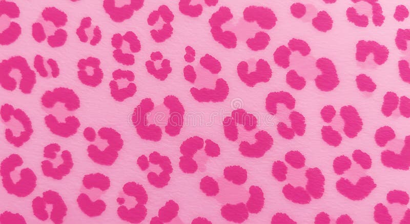 Pink Leopard Print Pattern with Various Irregular Spots Scattered ...