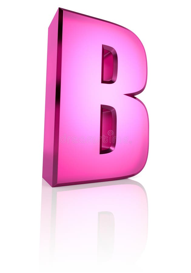 Pink Letter B stock illustration. Illustration of text - 74165214