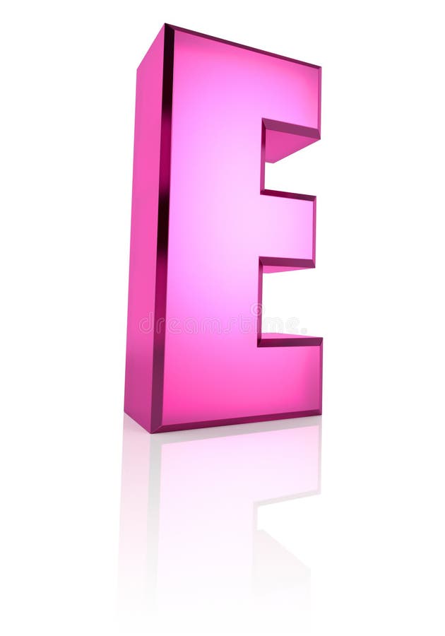 Pink Letter E stock illustration. Illustration of bright - 74165266
