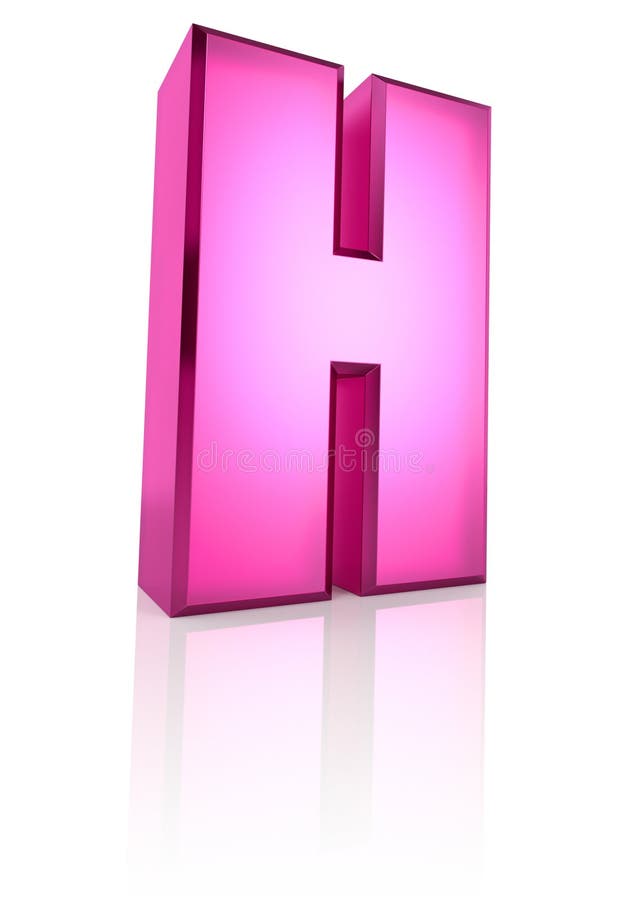 Pink Letter H stock illustration. Illustration of graphic - 74165290