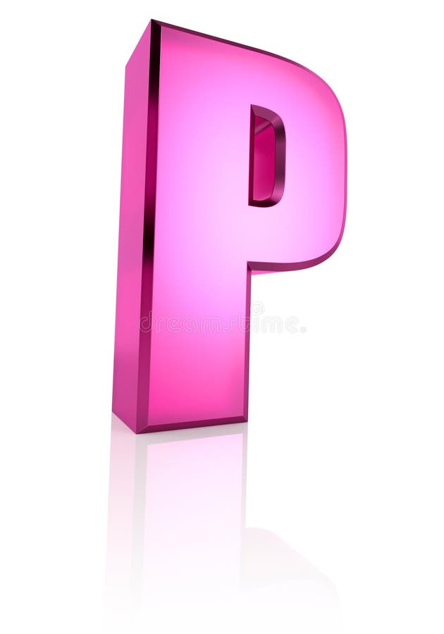 Pink Letter P stock illustration. Illustration of modern - 74165283