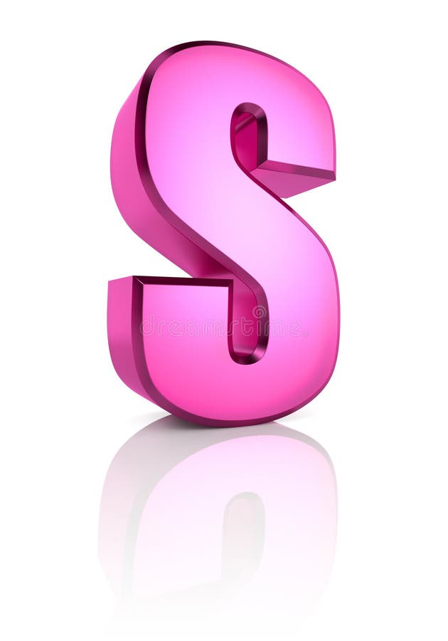 Pink Letter S stock illustration. Illustration of graphic - 74165770
