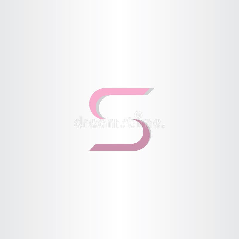 Pink letter s logo design stock vector. Illustration of typography ...