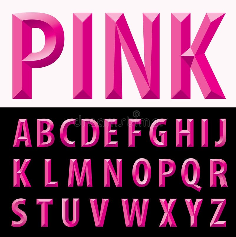 Pink letters stock vector. Illustration of glass, conceptual - 311183767
