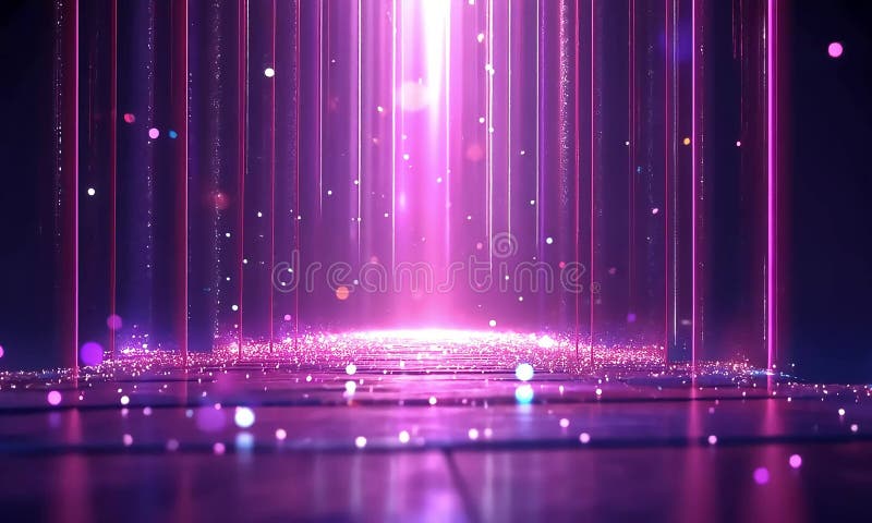 Pink Light Beams, Particle Effects, Floor, Background, Digital Art ...