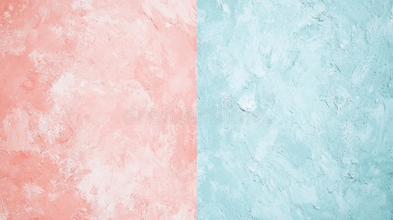 Pink and Light Blue Pastel Colored Textured Background Split in Half ...