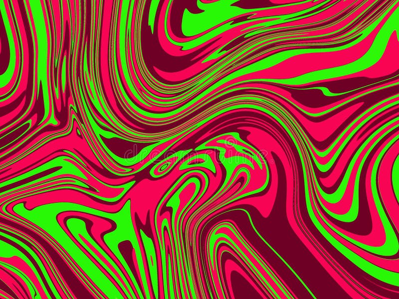 Pink and Light Green Abstract Liquid Metallic Reflection Color Gradient ...