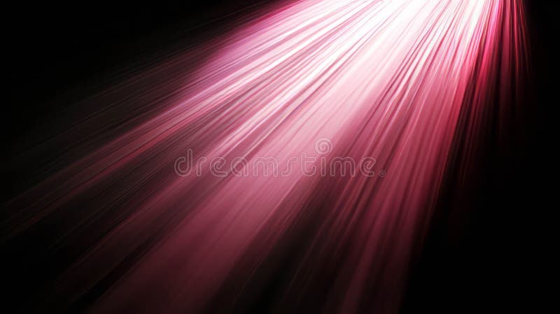 Pink Light Rays on Black Background for Abstract Design and Creative ...
