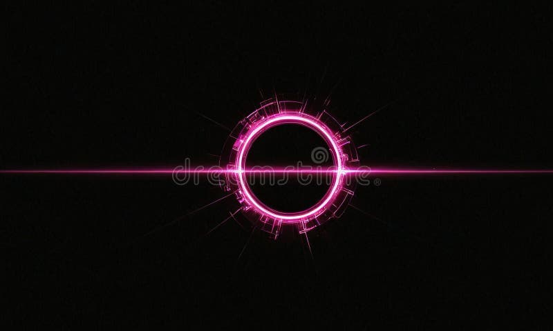 Pink Light Shining through Black Background Stock Illustration ...