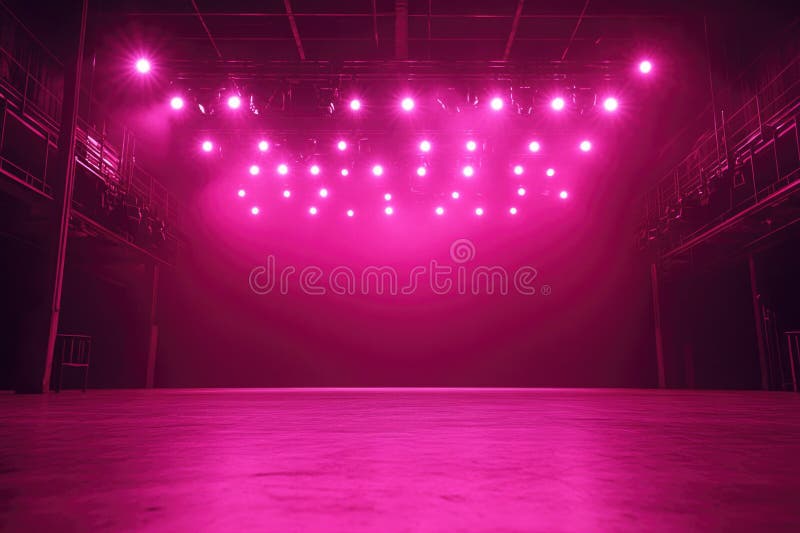 Pink Lighting Stage Performance Stock Photo - Image of advertising ...