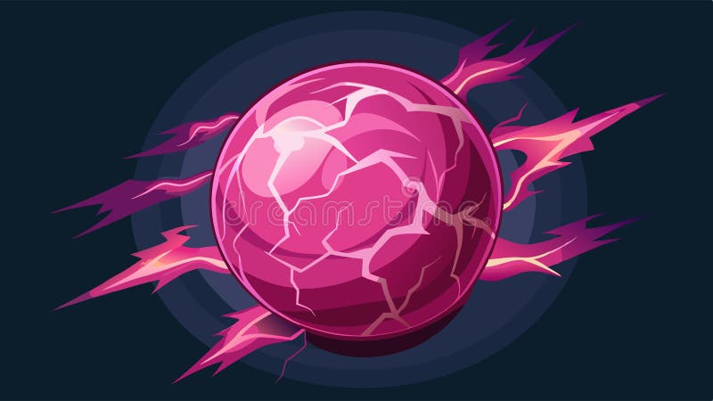Pink Lightning Sphere stock vector. Illustration of overlay - 342997959