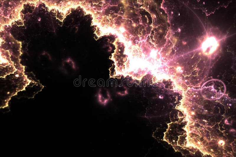 Pink Lightning of Universe. Abstract Background Stock Illustration ...