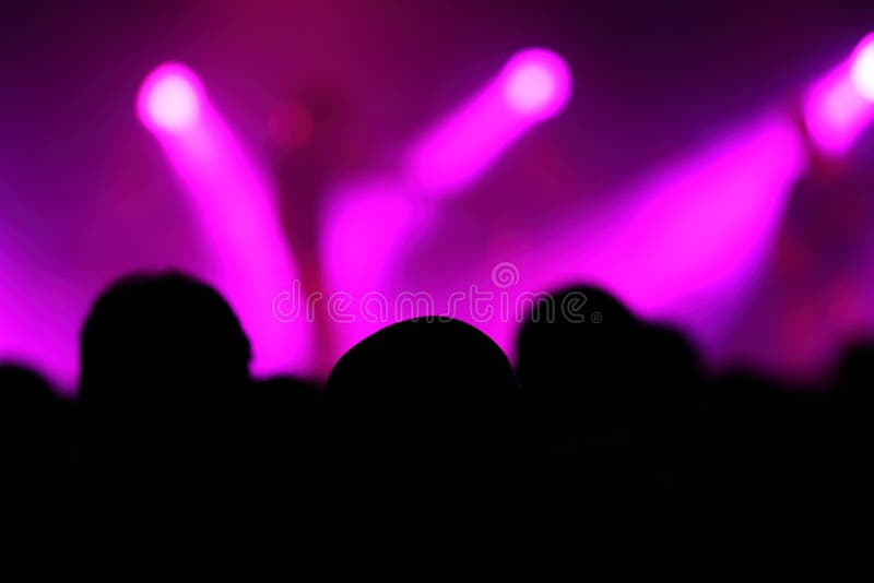 Pink Lights on the Stage during the Concert Stock Image - Image of ...