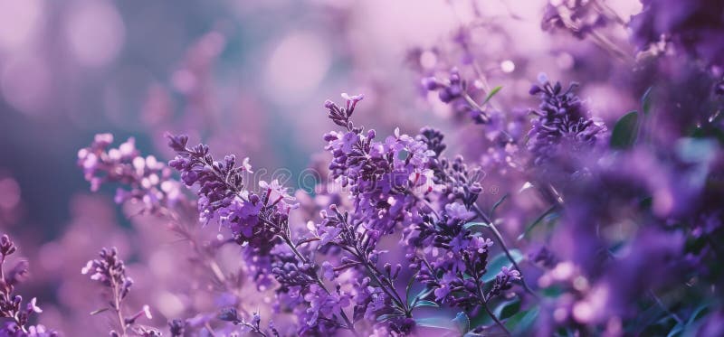 Pink Lila Flowers Close Up in Soft Colors Stock Photo - Image of flora ...