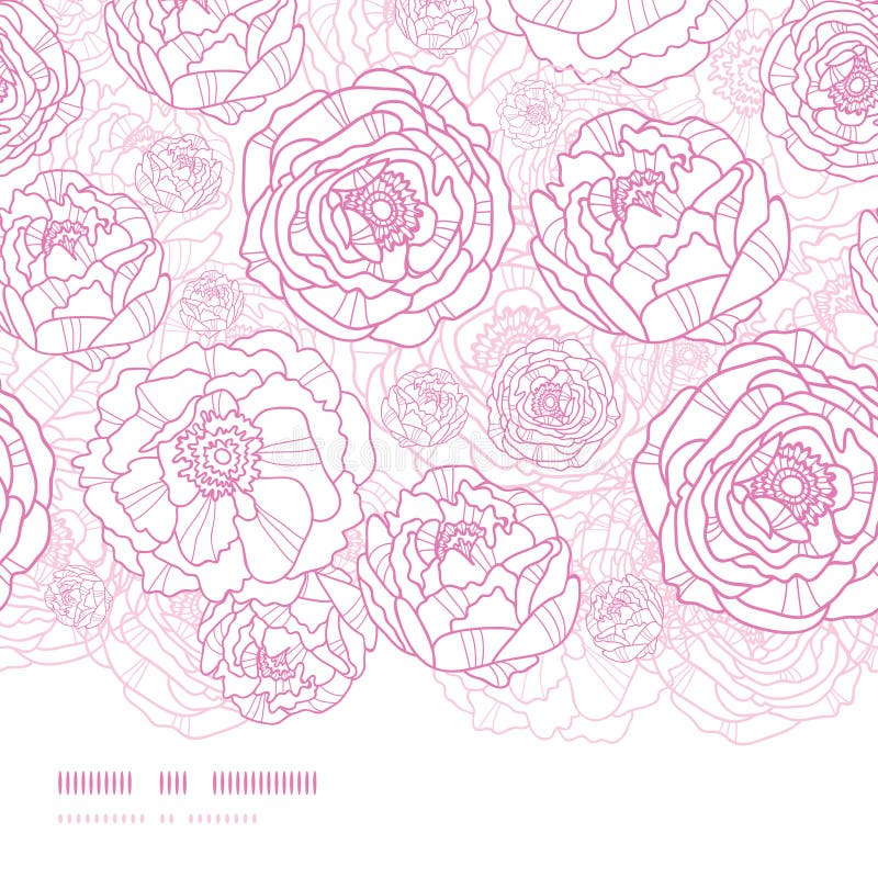 Line Art Flowers Horizontal Seamless Pattern Stock Illustrations – 905 ...