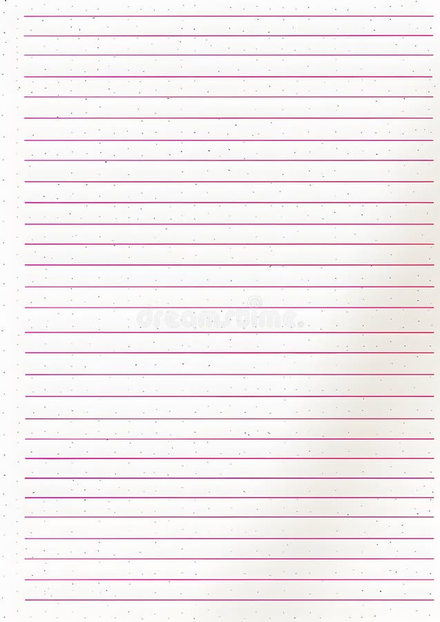 Pink Lined Notebook Paper Background Stock Illustration - Illustration ...