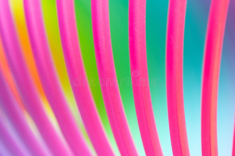 Pink Lines Against Rainbow Coloured Background Stock Photo - Image of ...