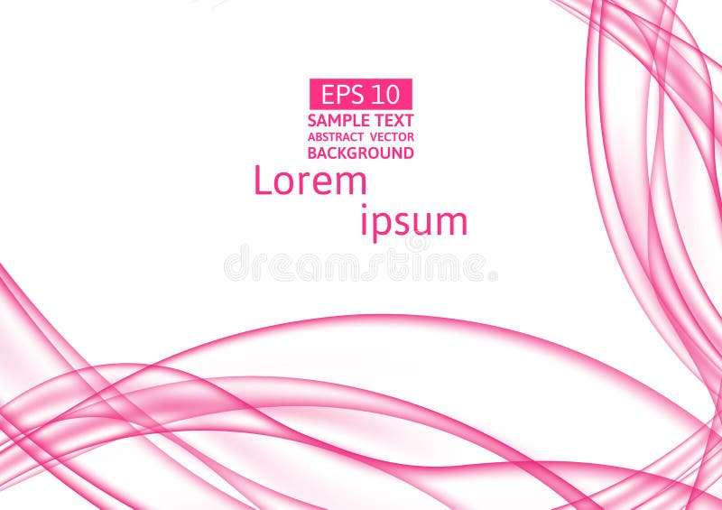 Pink Lines Wave Transparent Abstract Vector Background Stock Vector ...