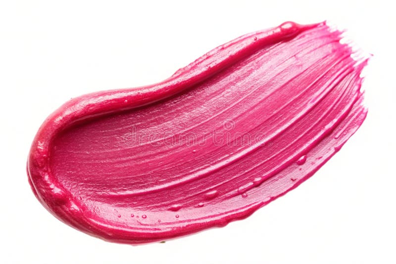 Pink Lip Gloss Texture Isolated on White Background Stock Illustration ...