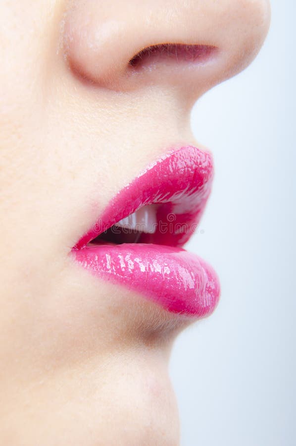 Pink lips stock image. Image of background, femininity - 28340451