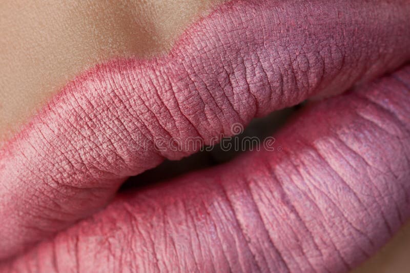 Pink lips stock image. Image of glamor, cherry, fashion - 50075471