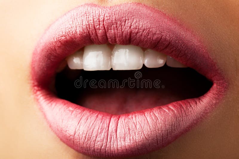 Pink lips stock photo. Image of kiss, cherry, health - 50075476