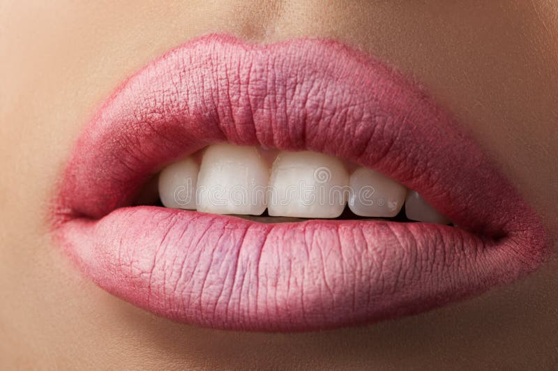 Pink lips stock image. Image of gloss, beans, flavor - 50075477