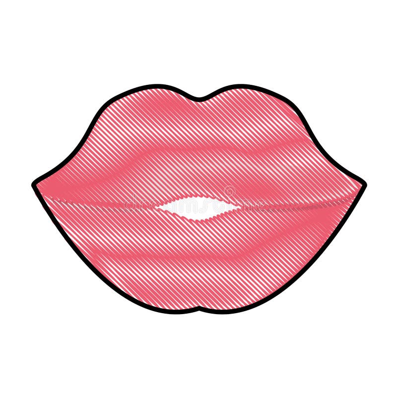 Pink lips icon image stock illustration. Illustration of mouth - 82935373