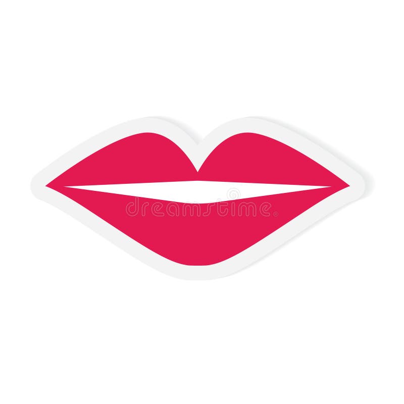 Pink lips icon stock vector. Illustration of symbol - 146562721
