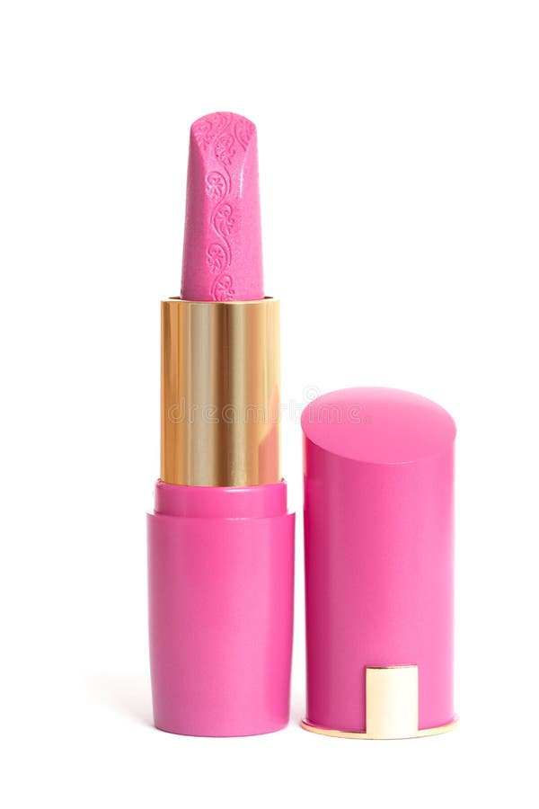 Pink lipstick on white stock image. Image of isolate - 13148177